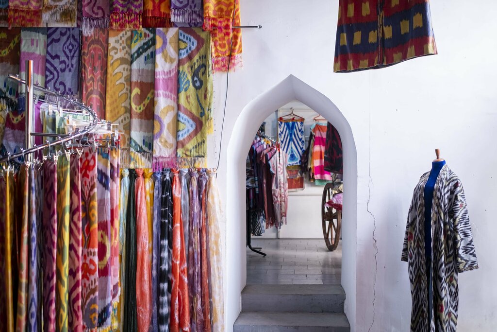 Dernekler, birlikler Uzbek Silk Industry, Semerkant, foto