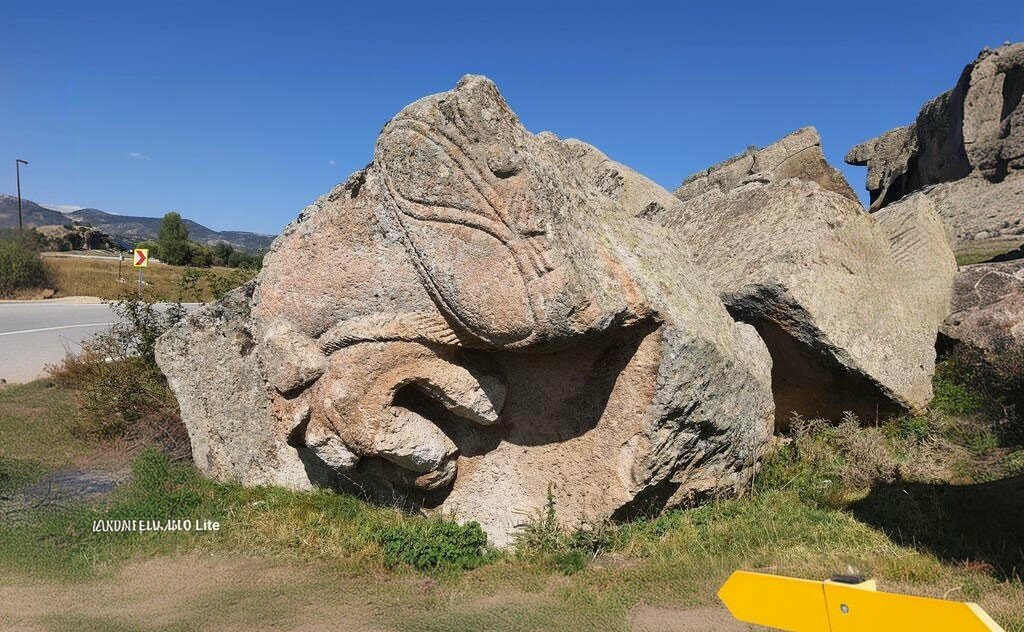Turistik yerler Aslantaş ve Yılantaş, İhsaniye, foto
