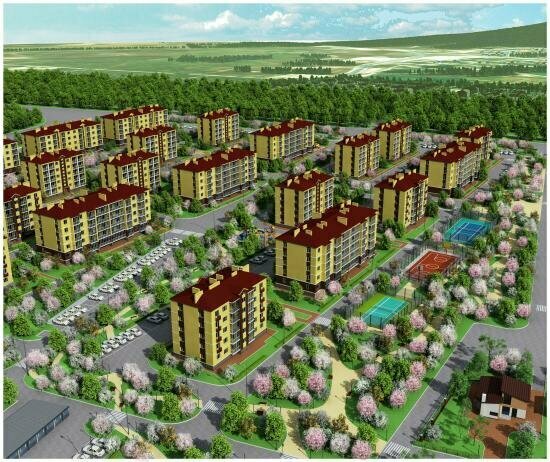 Konut blokları Офис продаж Жилой квартал Вишнёвый сад, Stavropolski krayı, foto