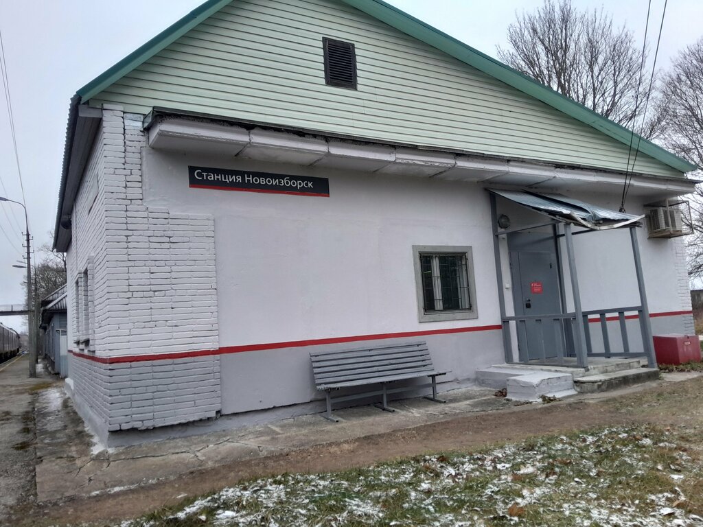 Tren istasyonu станция Новоизборск, Pskovskaya oblastı, foto