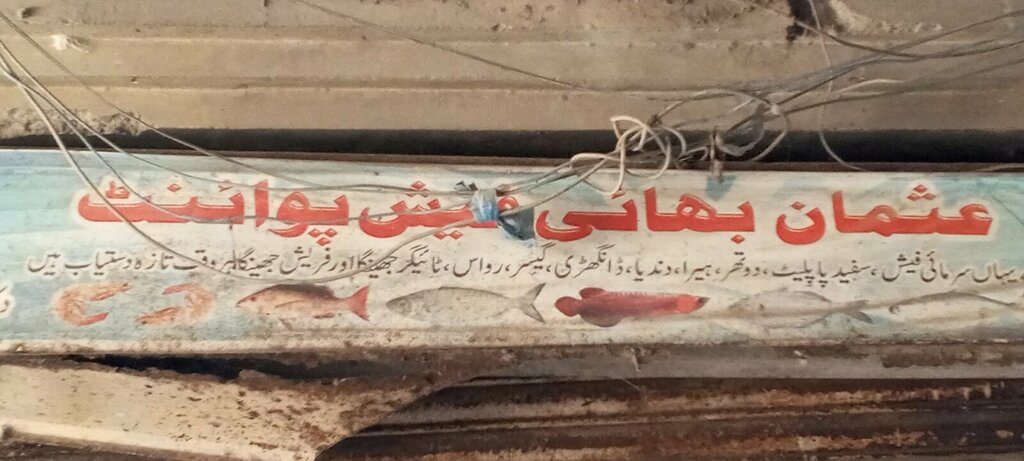 Balık ve deniz ürünleri Osman Bhai fish point, Karaçi, foto