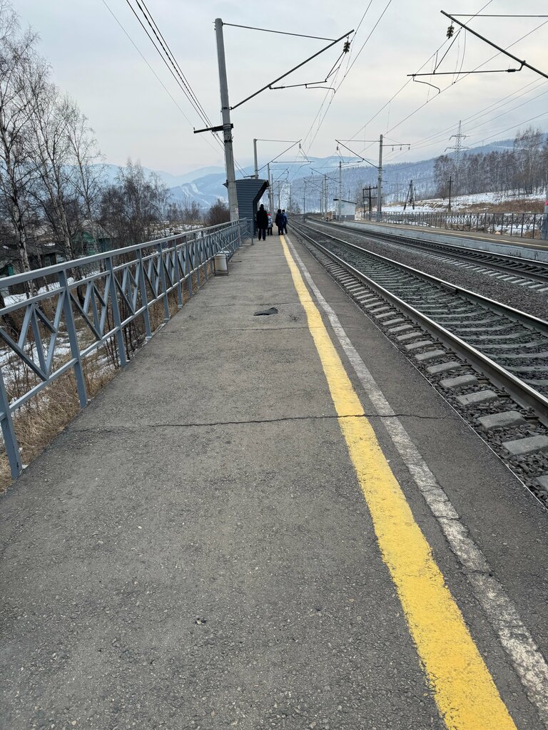 Tren istasyonu Чёртова Гора, İrkutskaya oblastı, foto