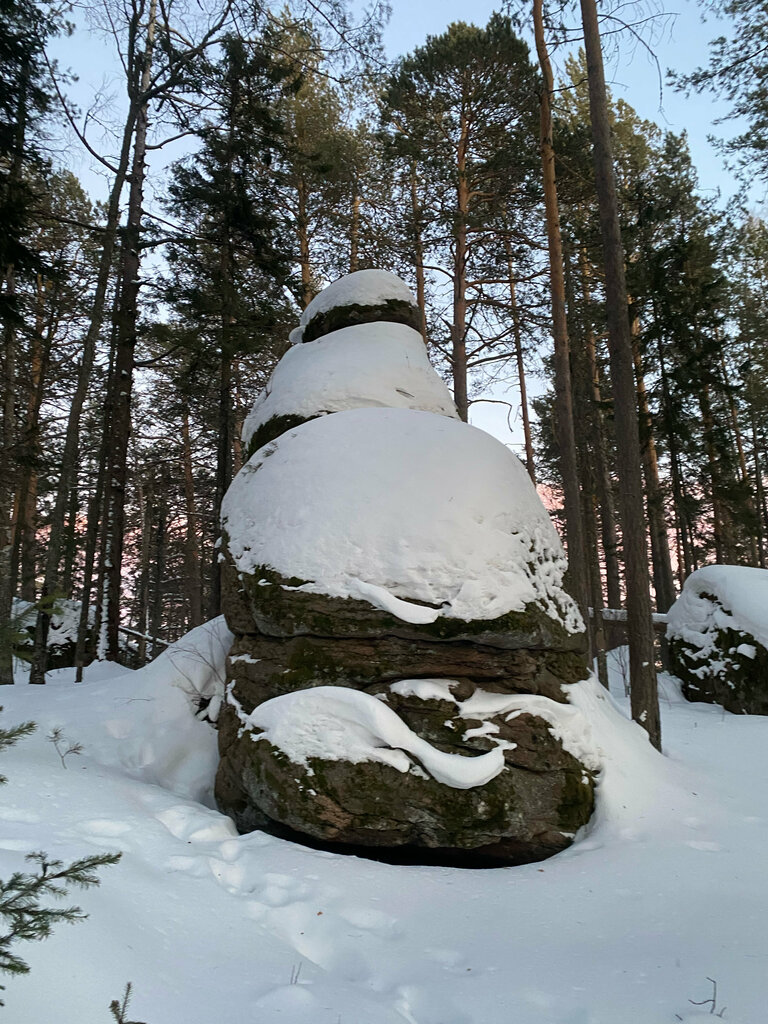 Dağ zirvesi Скала Мухоморы, Krasnoyarski krayı, foto