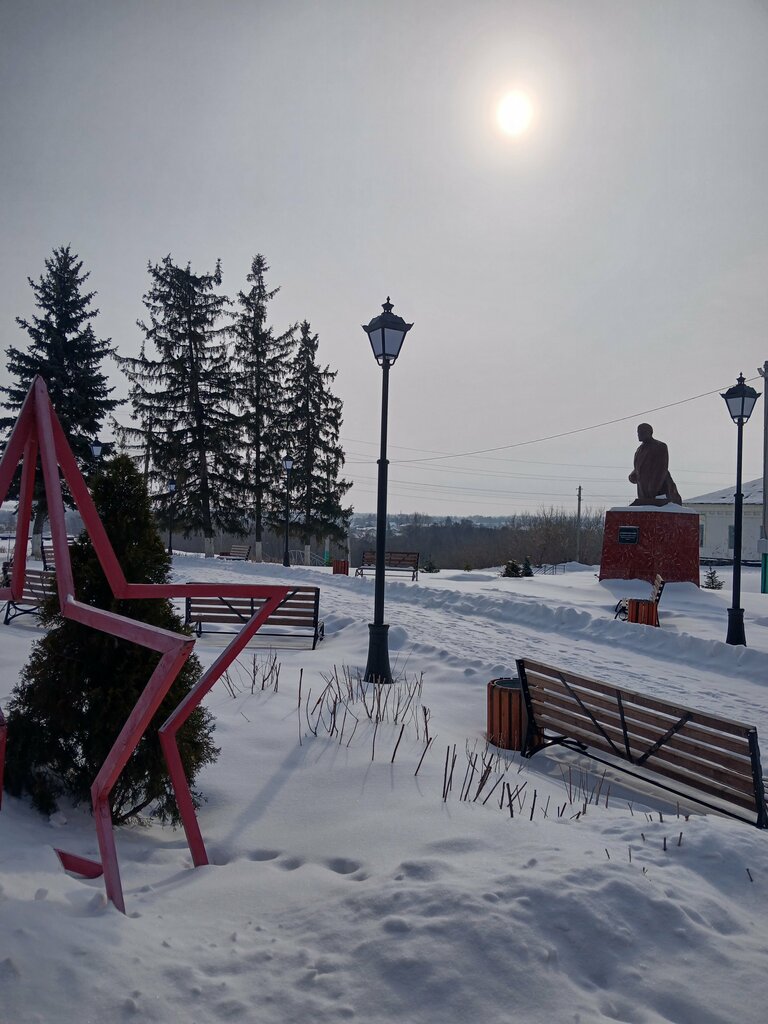 Anıt, heykel В.И. Ленин, Penzenskaya oblastı, foto