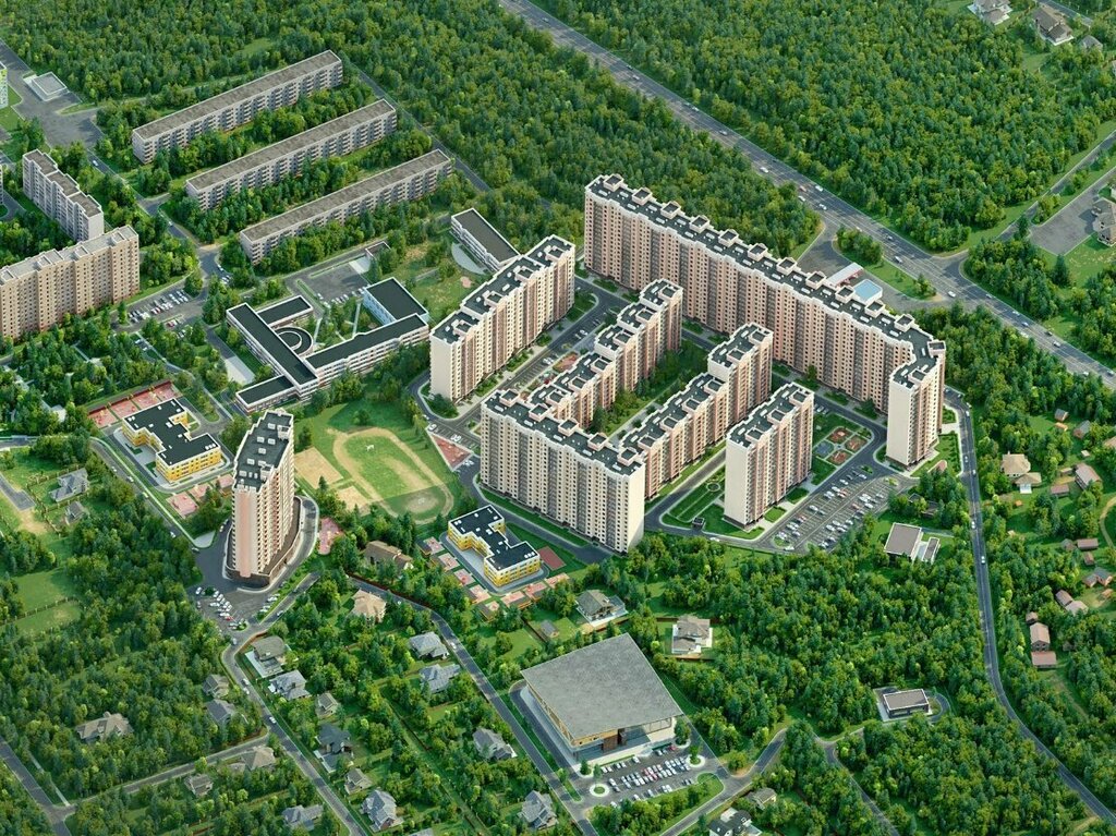 Konut blokları ZhK Molodezhny, Moskova ve Moskovskaya oblastı, foto