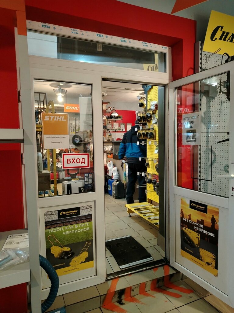 Elektrik ve benzinle çalışan aletler Stihl, Slantsy, foto