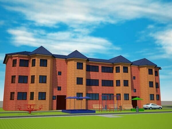 Konut blokları Зеленый, Koriajma, foto