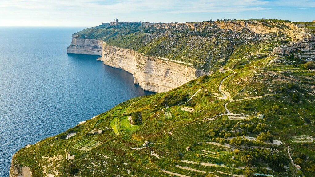 Dağ zirvesi Dingli Cliffs 253 meters, Dünya, foto