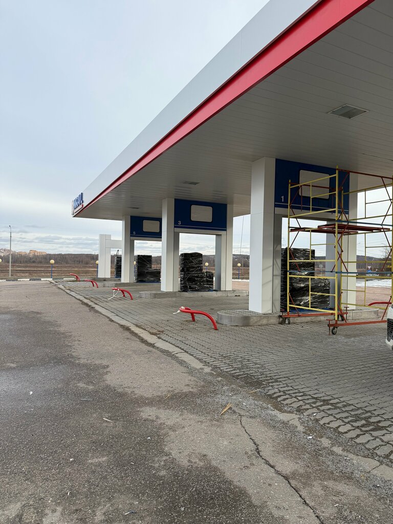 Benzin istasyonu Parallel, Moskova ve Moskovskaya oblastı, foto