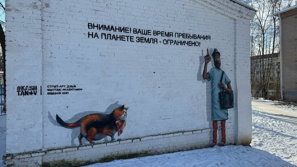 Sokak sanatı Время ограничено, Vitebsk, foto