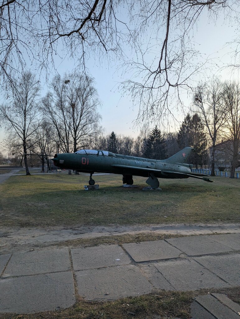 Teknoloji anıtı Su-7U aircraft, Brestskaya oblastı, foto