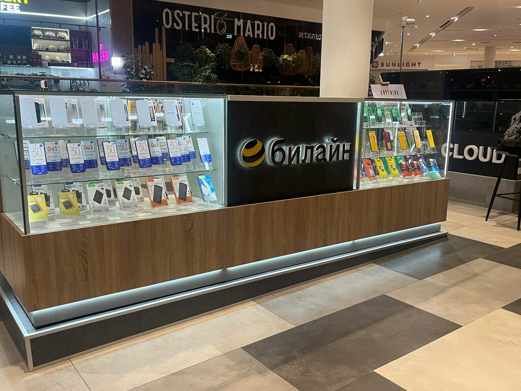 Cep telefonu ve aksesuarları satış mağazaları beeline, Moskova, foto