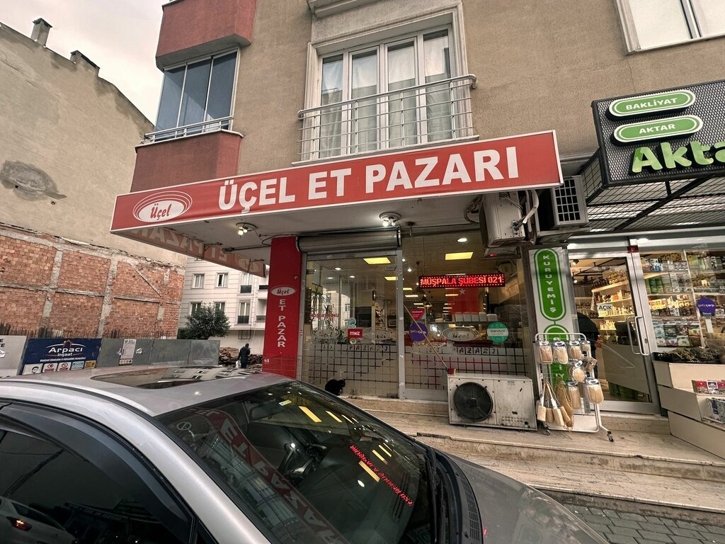 Kasap, şarküteri Üçel Et Pazarı, İstanbul, foto