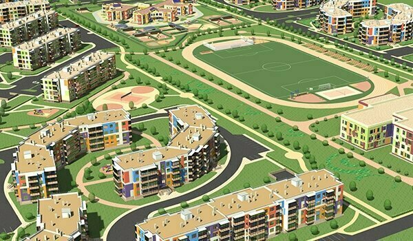 Konut blokları ZhK Azbuka, Saint‑Petersburg ve Leningradskaya oblastı, foto