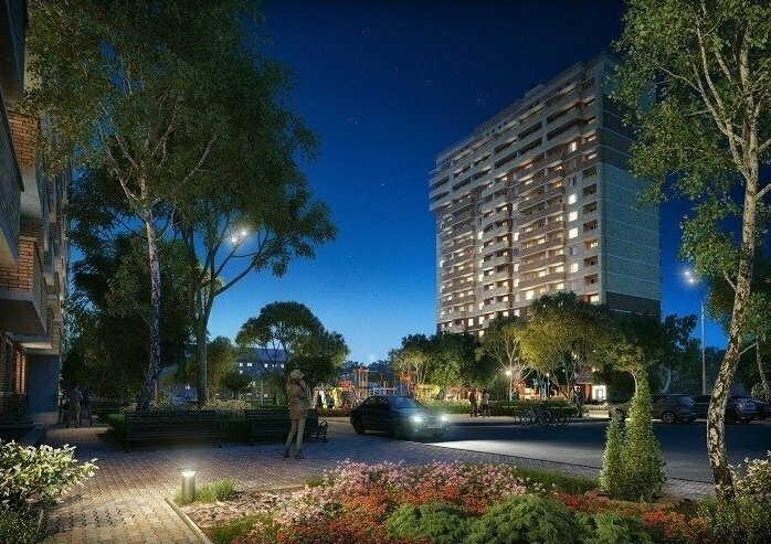 Konut blokları ZhK Atmosfera, Krasnodar, foto