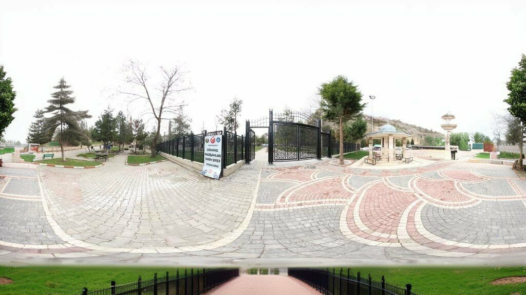 Park, sokak heykeli Tarihi Bilecik Camisi, Bilecik, foto