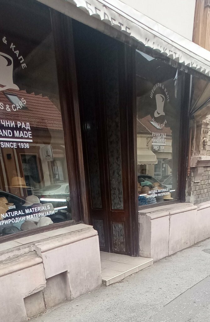 Şapka satan mağazalar Шешири&капе, Belgrad, foto