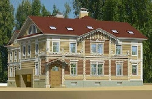 Konut blokları Klubny dom Marshal, Puşkin, foto