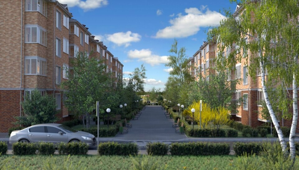 Konut blokları Mikrorayon Altaysky, Krasnodar, foto