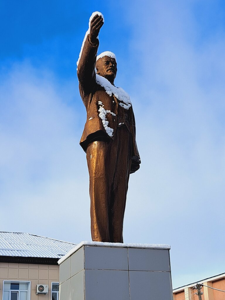 Anıt, heykel В.И. Ленин, Voronejskaya oblastı, foto