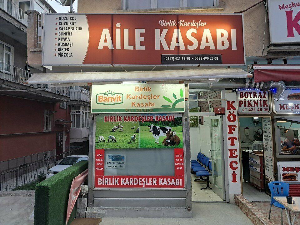 Kasap, şarküteri Birlik kardeşler aile kasabı, Ankara, foto