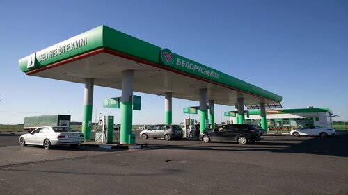 Benzin istasyonu Belorusneft, Mogiliovskaya oblastı, foto