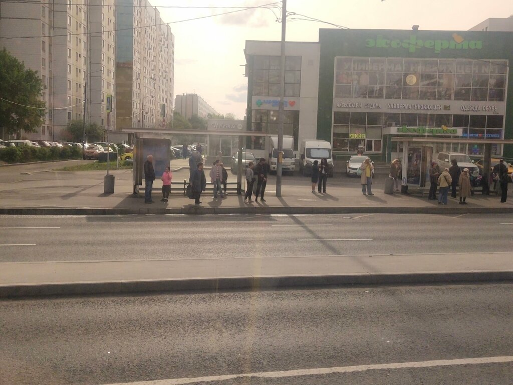Toplu taşıma durağı Veshnyaki District Administration, Moskova, foto