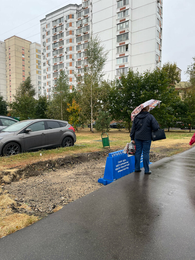 Toplu taşıma durağı Staropetrovsky Drive, Moskova, foto