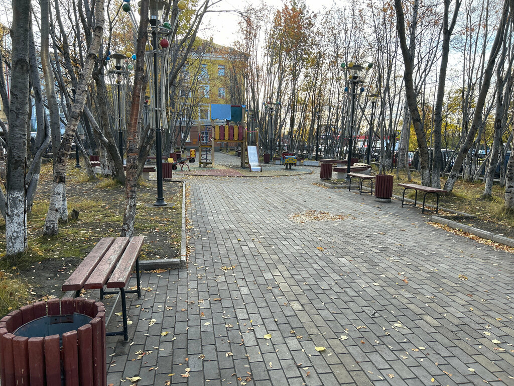 Kültür ve eğlence parkları Сафоновский сквер, Murmansk, foto