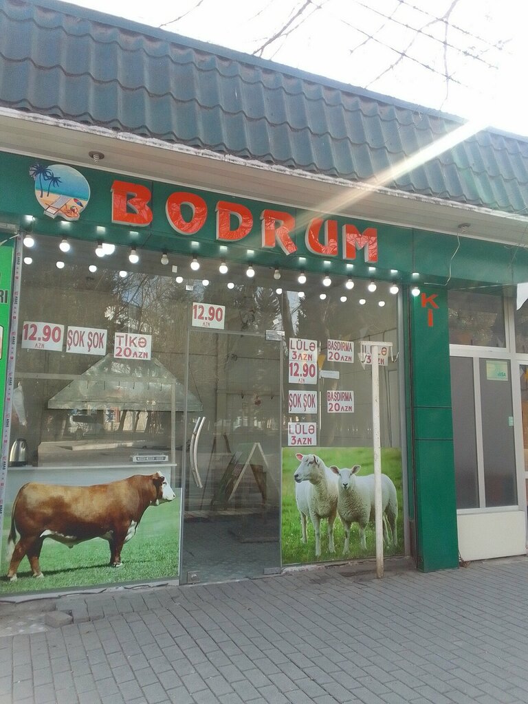 Kasap, şarküteri Bodrum ət dükanı, Mingeçevir, foto