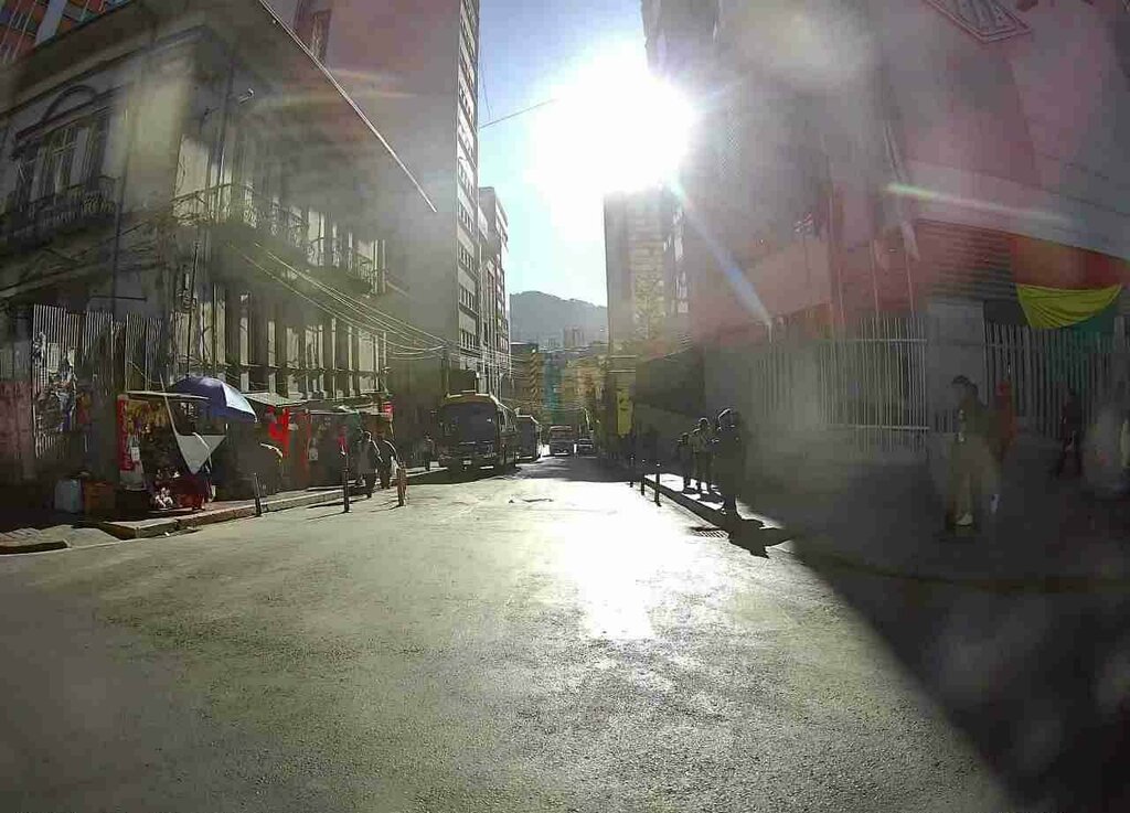 Toplu taşıma durağı Pumakatari, La Paz, foto