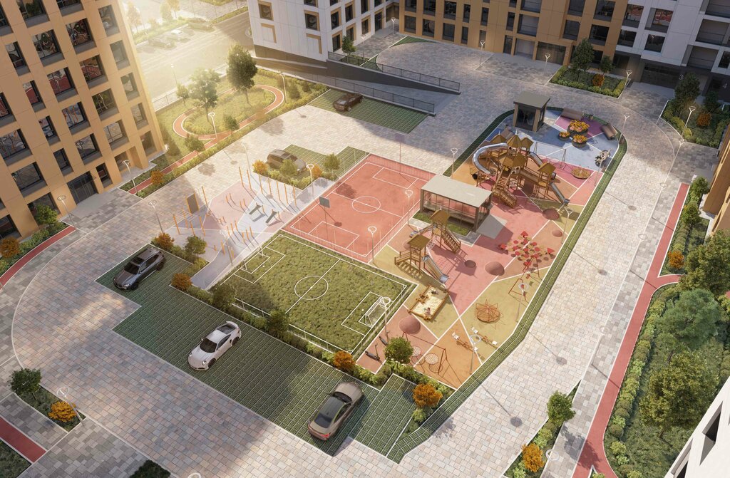 Konut blokları Jetisu.Kerbez, Astana, foto