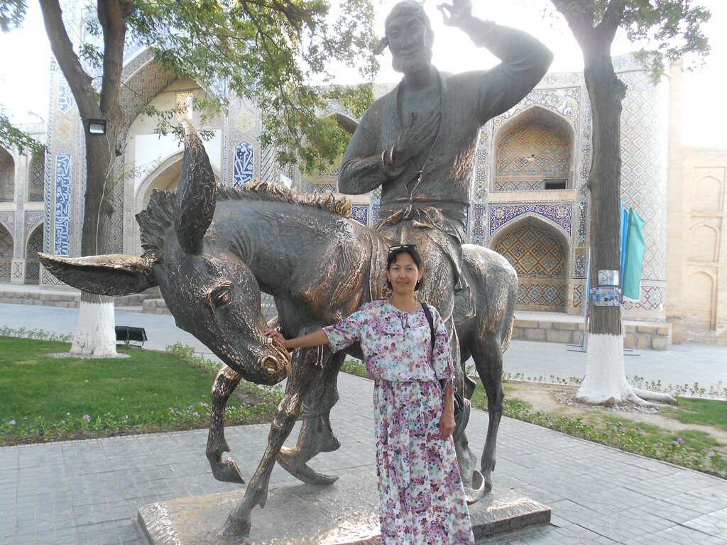 Heykel ve mezarlık taşı üreticileri Nasreddin Hodja Monument, Buhara, foto