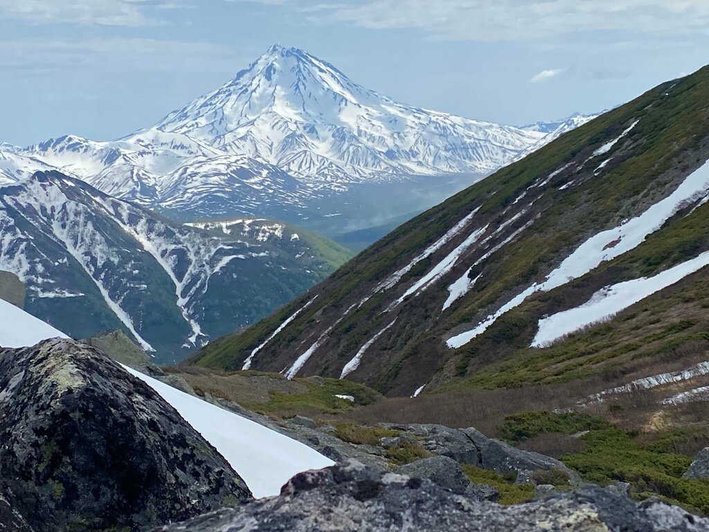 Dağ zirvesi Гора Хаски, Kamçatski krayı, foto