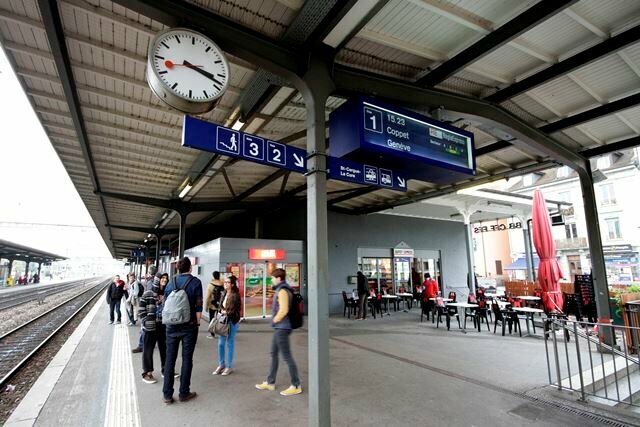 Tren istasyonu Nyon, Vaud, foto