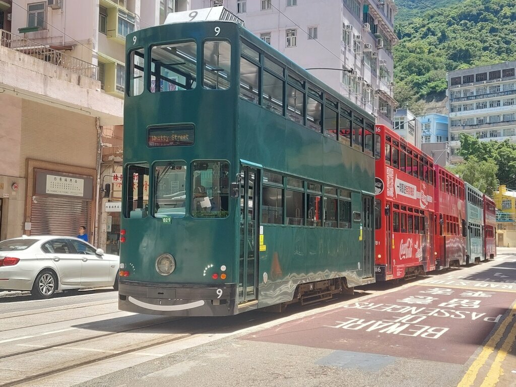 Toplu taşıma durağı Chai Wan Road, Hong Kong, foto