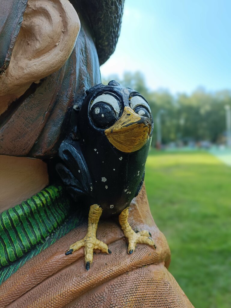 Park, sokak heykeli Почтальон Печкин и кот Матроскин, Tula, foto