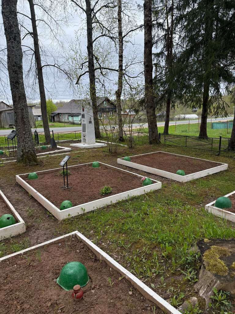 Anıt, heykel Братское захоронение солдат ВОВ, Novgorodskaya oblastı, foto
