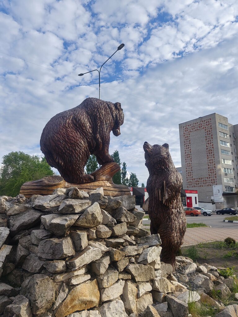 Dekorasyon ve süsleme, onur panosu Арт-объект Медвежье знакомство, Novovoronej, foto