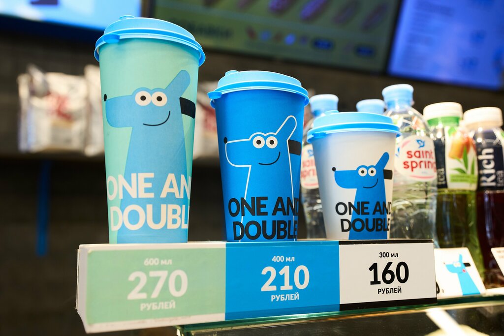 Kahve dükkanları One and Double, Moskova, foto