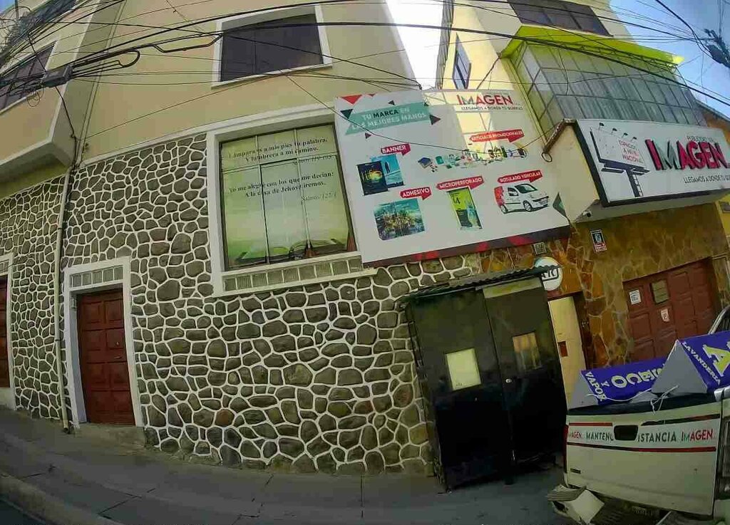 Geçiş noktaları, güvenlik kontrol alanı Security Post, La Paz, foto
