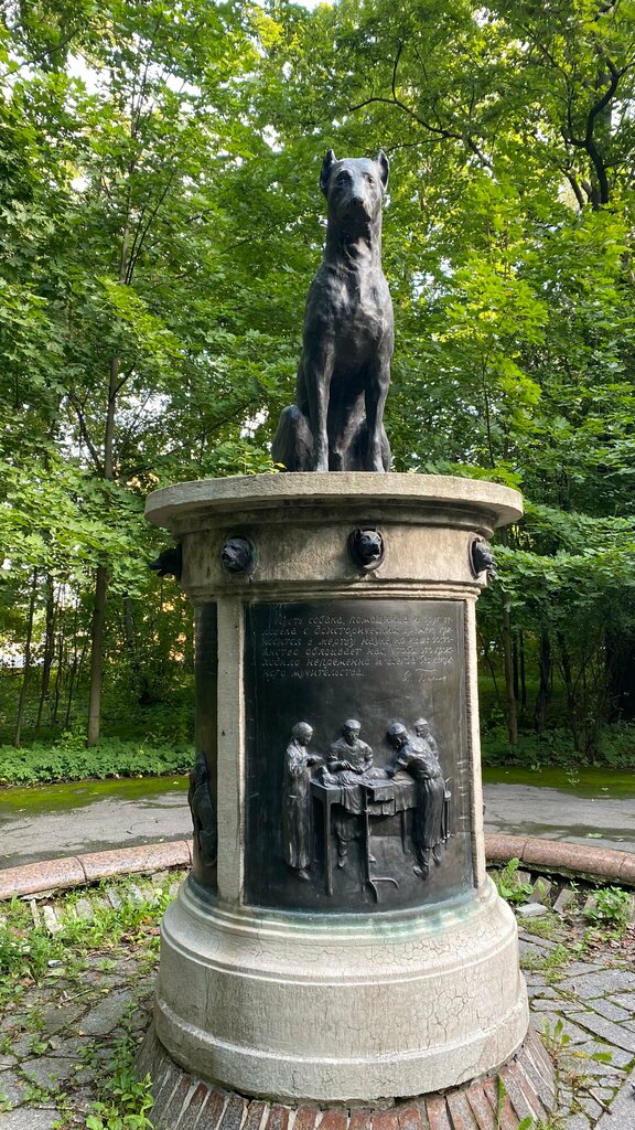 Park, sokak heykeli Собака Павлова, Saint‑Petersburg, foto