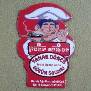 Yanar Döner Dürüm Salonu (Kayseri, Bünyan, İnönü Cad., 19), restoran  Bünyan'dan