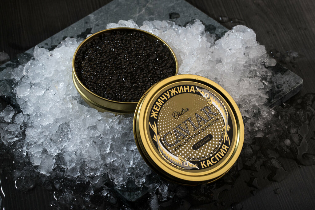 Balık ve deniz ürünleri Caviar, Moskova, foto