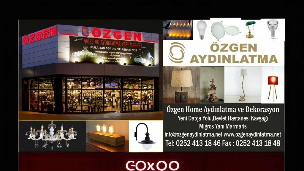 Lamba ve avize mağazaları Özgen Home Aydınlatma ve Dekorasyon, Marmaris, foto