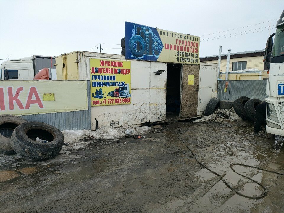 Oto lastik tamiri Gruzovoj shinomontazh, Aktöbe, foto