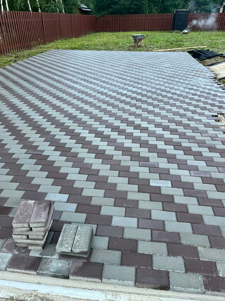 Kaldırım taşları Тротуарная плитка, Tulskaya oblastı, foto