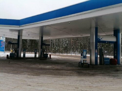 Benzin istasyonu Gazpromneft, Kalujskaya oblastı, foto