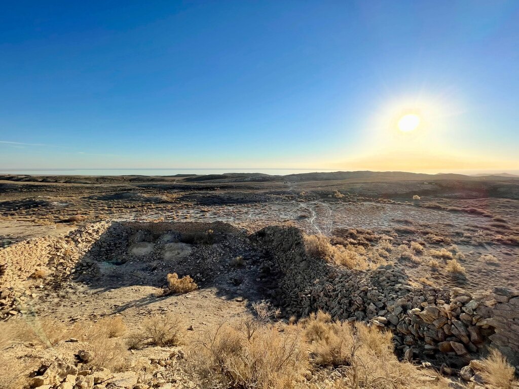 Arkeolojik sit alanı Kurgancha-Kala Settlement, Karakalpakistan, foto