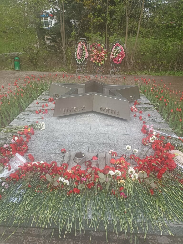 Anıt, heykel Братская могила, Zelenograd, foto